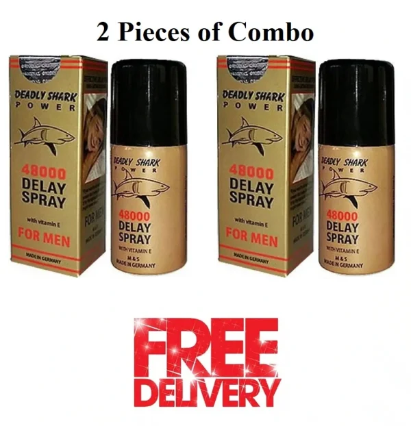 Combo Deadly Shark 48000 Delay Spray for Men with Vitamin E 45ml ...